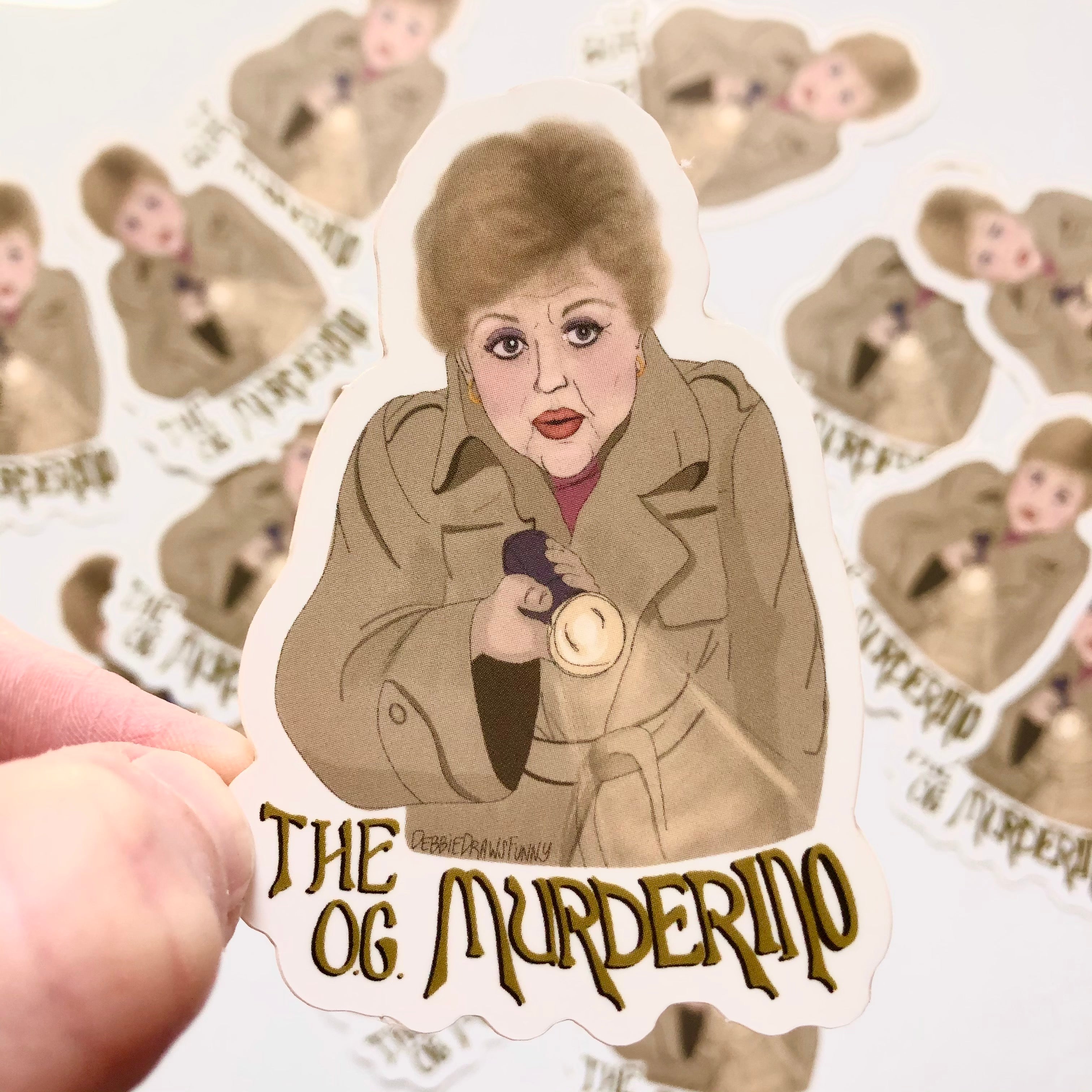 The OG Murderino Murder She Wrote Fan Vinyl Sticker – Debbie Draws Funny