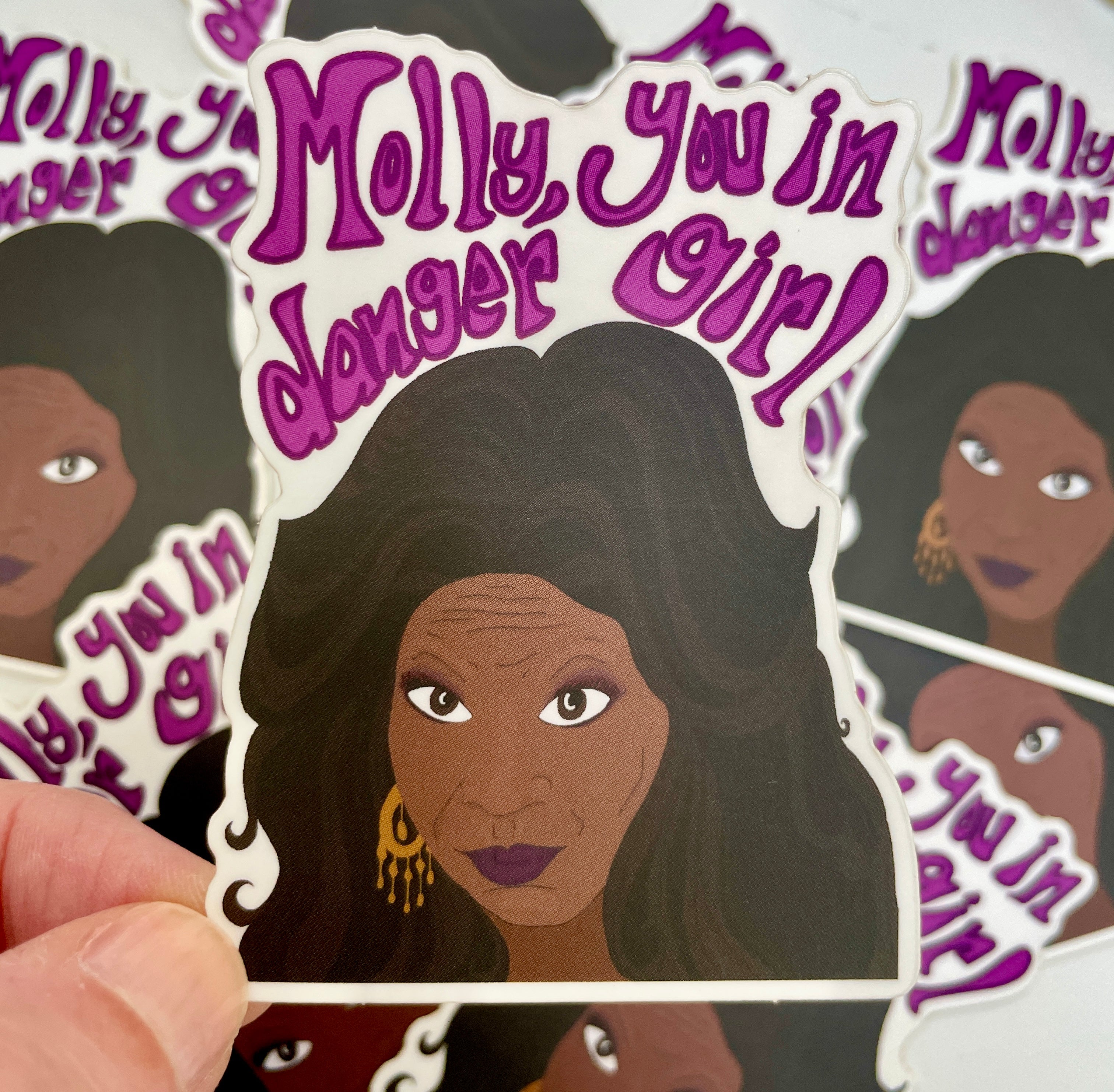 Molly, You in Danger Girl Vinyl Sticker – Debbie Draws Funny